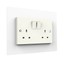 Light Switch Surround Plastic Plug Socket Finger Hygienic Plate Single ...