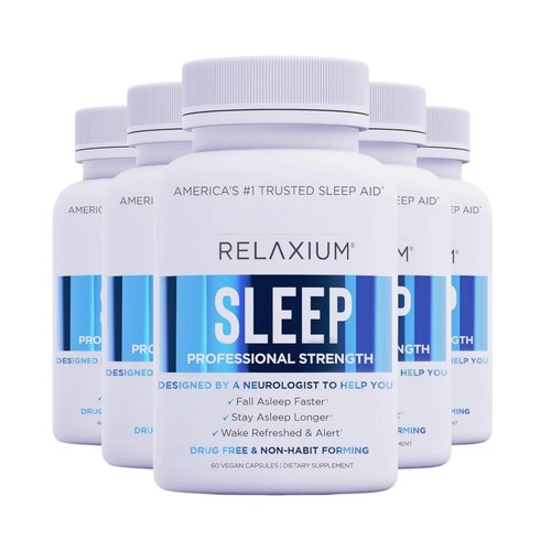 5-Pack Relaxium Sleep Natural Dietary Supplement for Better Sleep (300 Capsules) | eBay
