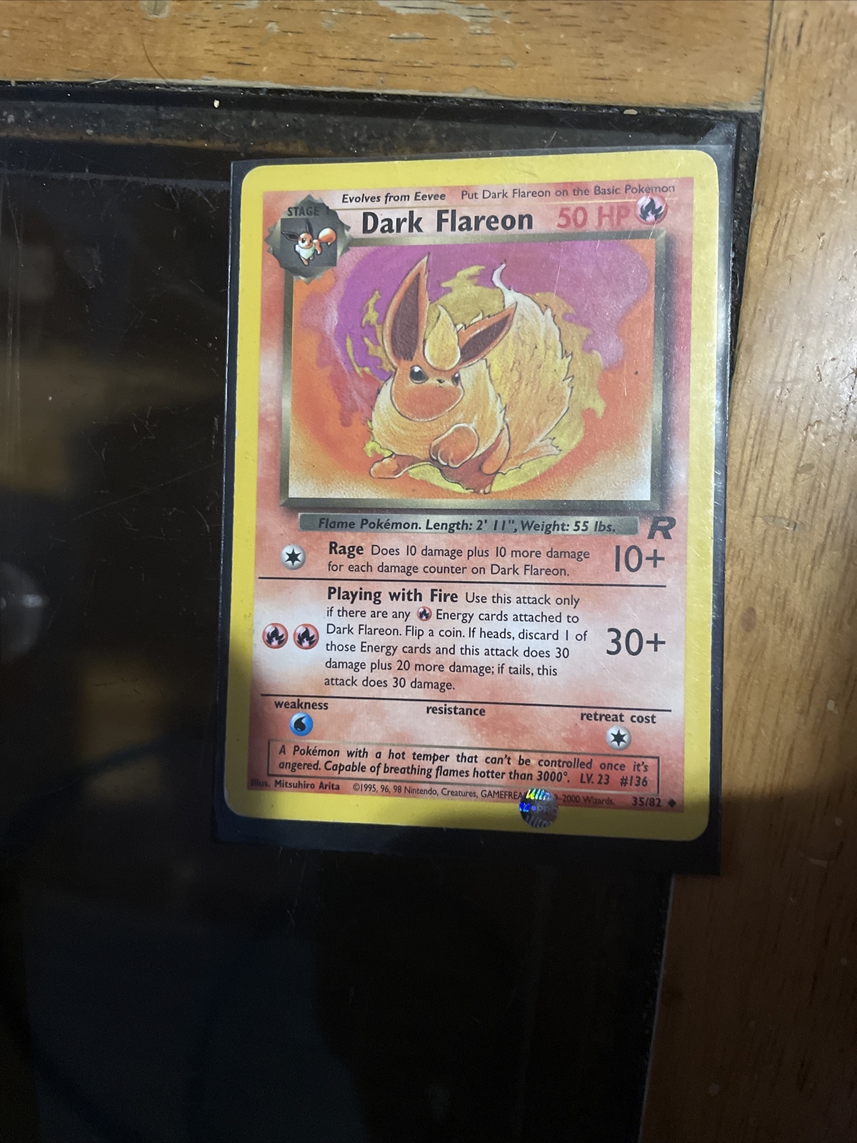 Dark Flareon 35/82 1st Edition NM to MINT Team Rocket Non-Holo Pokemon ...