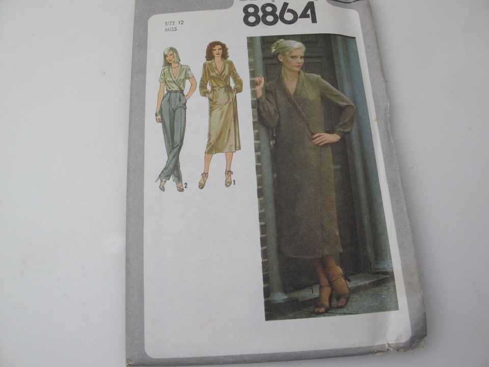 simplicity sewing patterns 8864 wrap dress Size 12 (U) | eBay