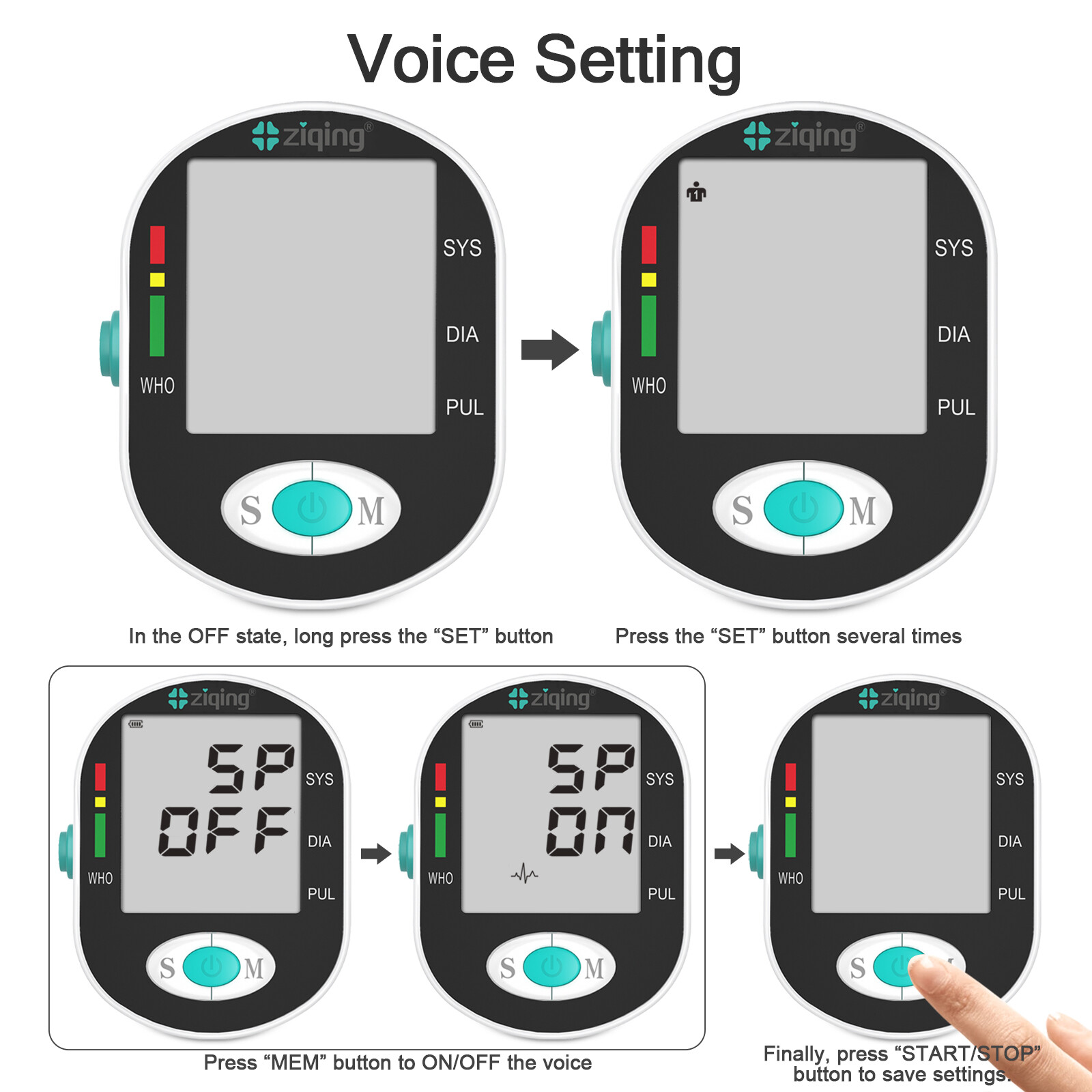 Automatic Digital Arm Blood Pressure Monitor Heart Rate Machine Meter ...