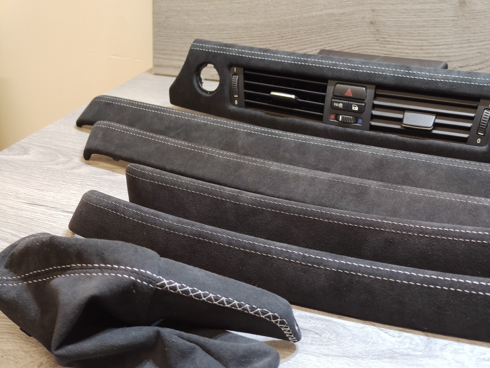 BMW E92 E93 M3 Alcantara Interior Trim Set White Stitching M LHD | eBay