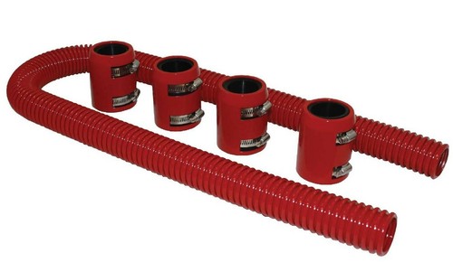 48" Red Stainless Steel Radiator Hose Kit Chevy Ford FOR Plymouth ...