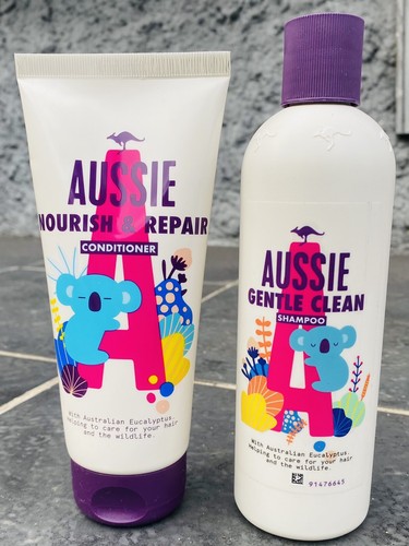 AUSSIE GENTLE CLEAN SHAMPOO 300ml, NOURISH & REPAIR CONDITIONER 200ml ...