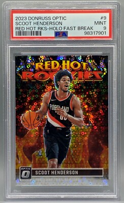 Scoot Henderson 2023 Donruss Optic Red Hot Rookies Holo Fast Break #9 ...