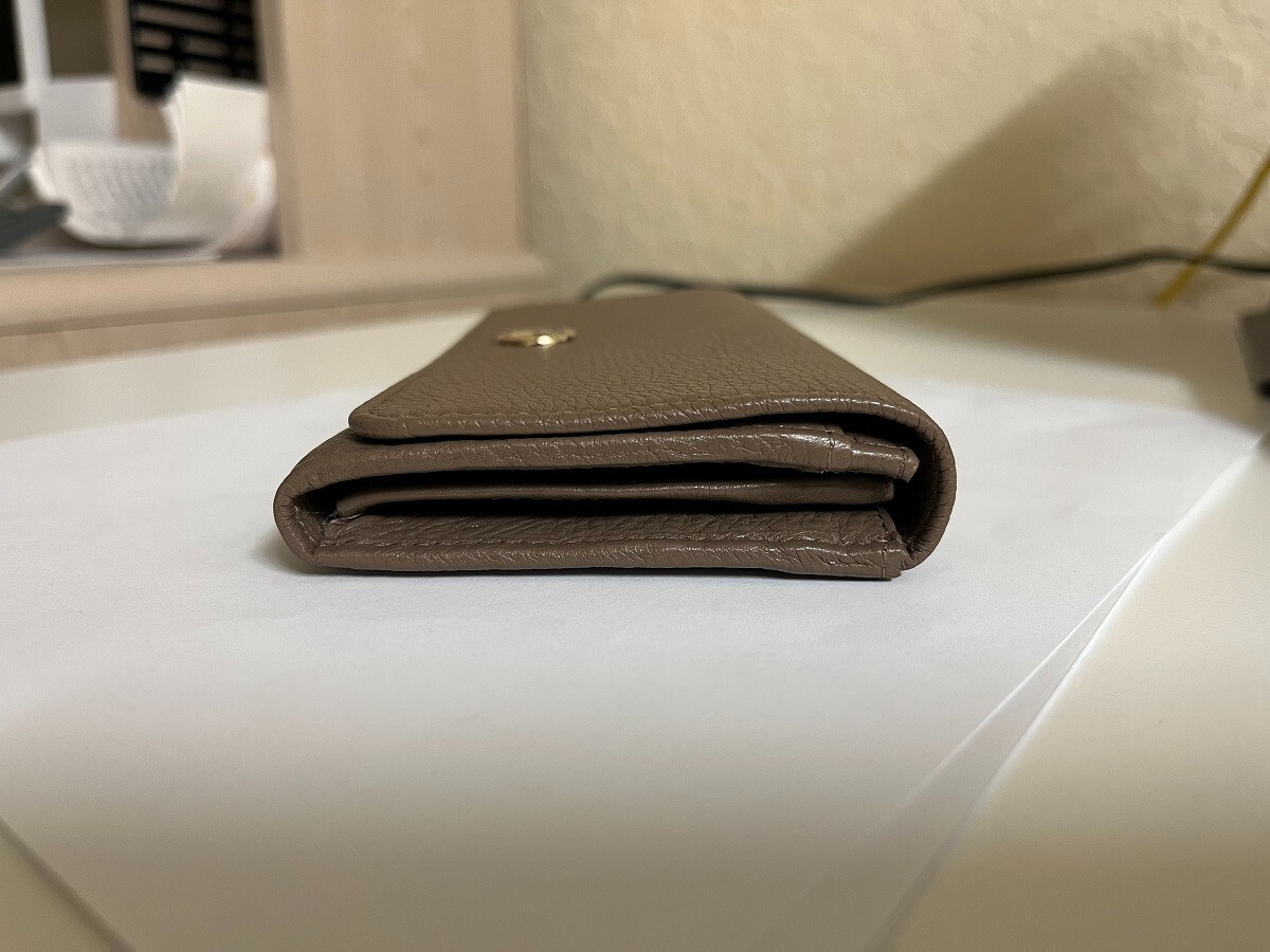 Furla large Genuine Leather PIPER Continental Wallet Purse Color: Daino ...