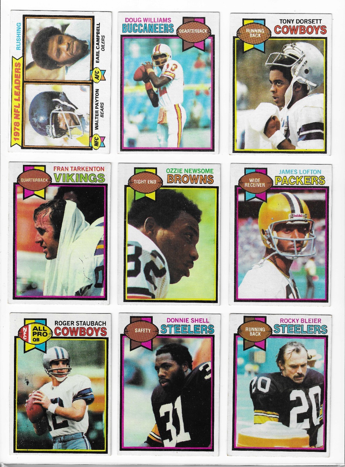 1979 Topps Football 1-264 Complete Your Set EX-EX/MT You Pick Choose ...