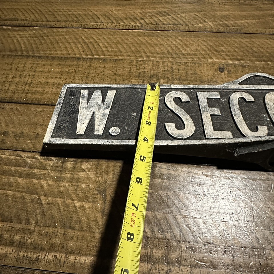 Vintage W. Second St. Double Sided Cast Aluminum Road Street Sign ...