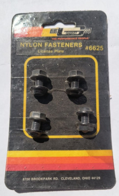 MR. GASKET NYLON LICENSE PLATE TAG PLASTIC BOLTS NUTS FASTENERS SET 4 ...