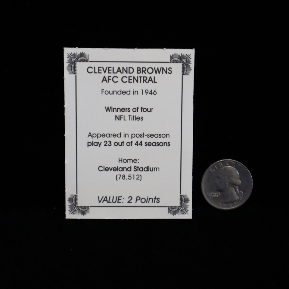 1994 Cleveland Browns Logo Deed Card NFL-Opoly Game | eBay
