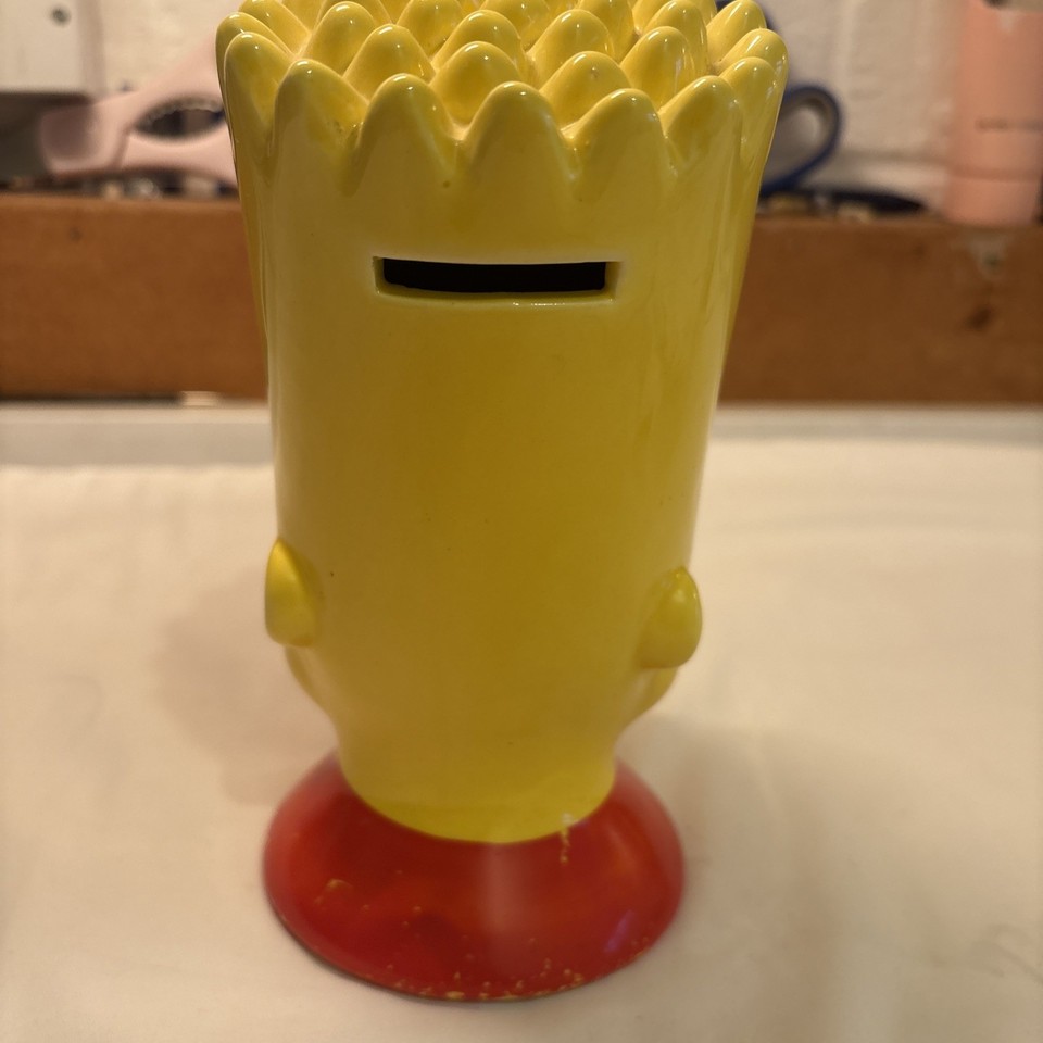 Collectable Bart Simpson Yellow Ceramic Money Box Piggy Bank retro 2007 ...
