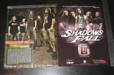Shadows Fall AD Brian Fair original TWO magazine clippings pages PHOTO ...