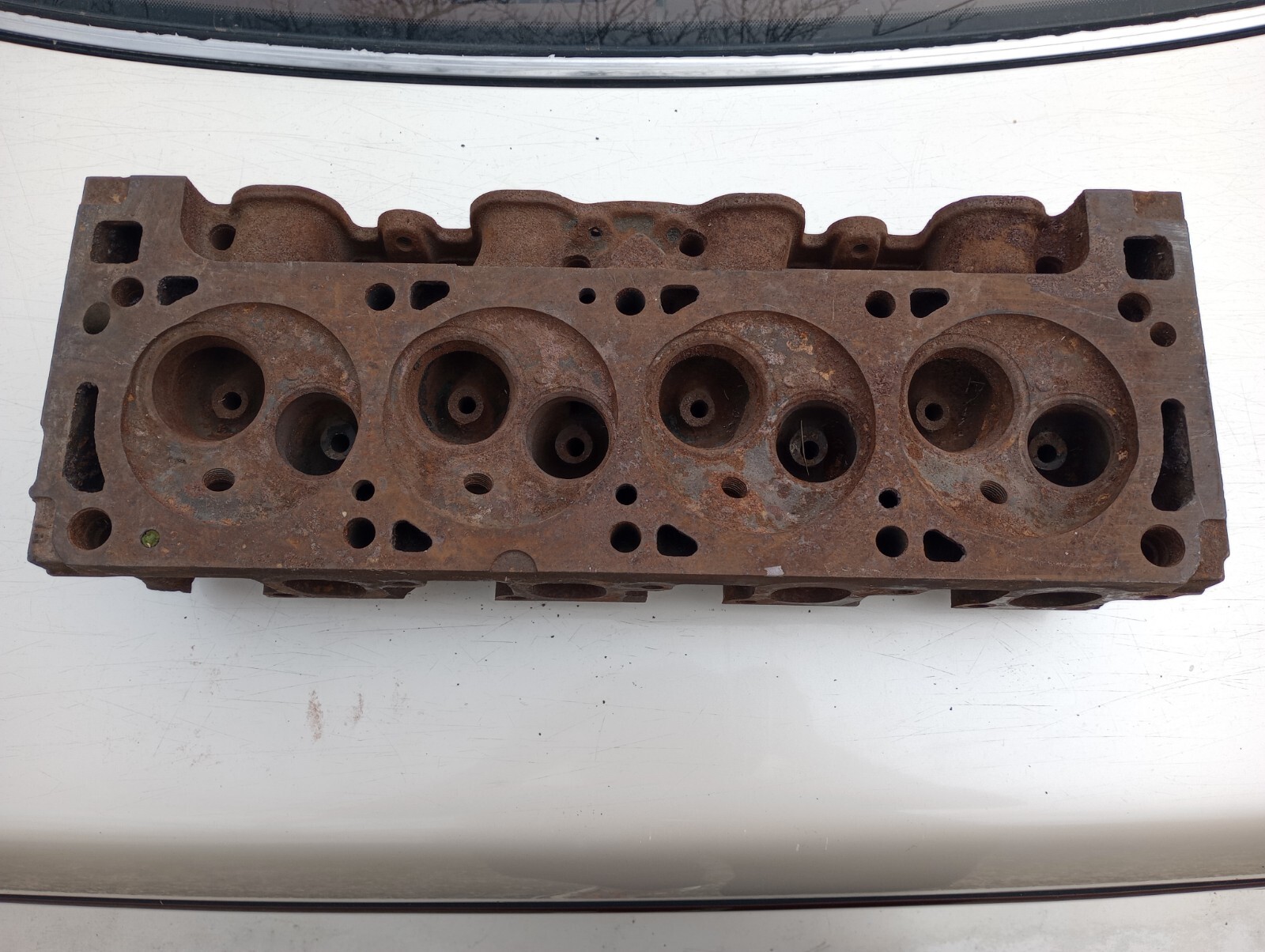 Ford 351 400m Cylinder Head D1AE-A1C 1971 CLEVELAND MODIFIED RUSTY BARE ...