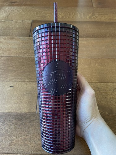 ️ Starbucks Berry Plum Grid Disco Christmas Holiday Venti 2020 24oz ...