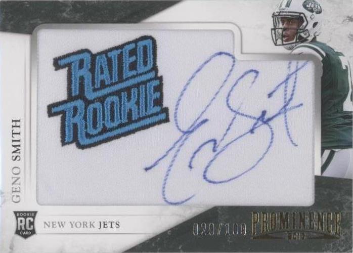 2013 Panini Prominence - Geno Smith #136 Rookie Embroidered Rated ...