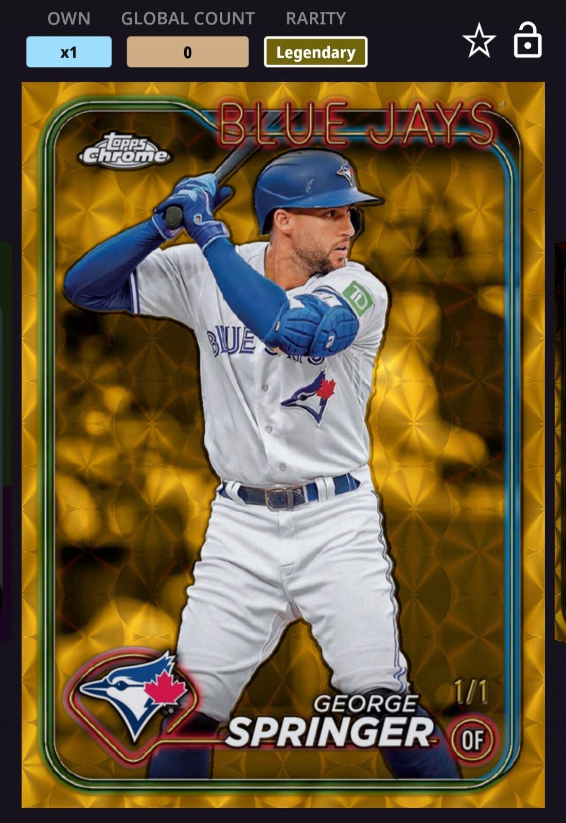 Topps Bunt 2024 Chrome George Springer 1/1 Superfractor DIGITAL | eBay