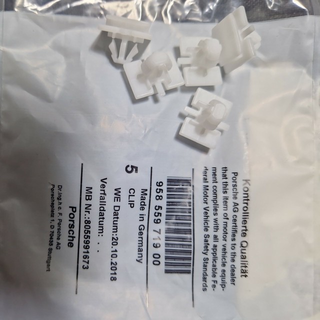 Genuine Porsche Cayenne 5x CLIPS TRIM PANEL 95855971900 for sale online ...