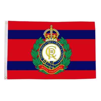 Royal Engineer Corps King Charles Military Flag Regiment British Army ...