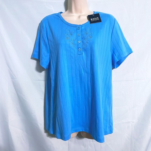 Basic Editions Cute Blue Top Size XL | eBay