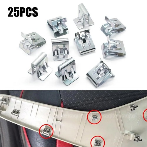 25x Metal Retainer Clip Car Dashboards Panel Interior Trim 1/2" X 5/8 ...