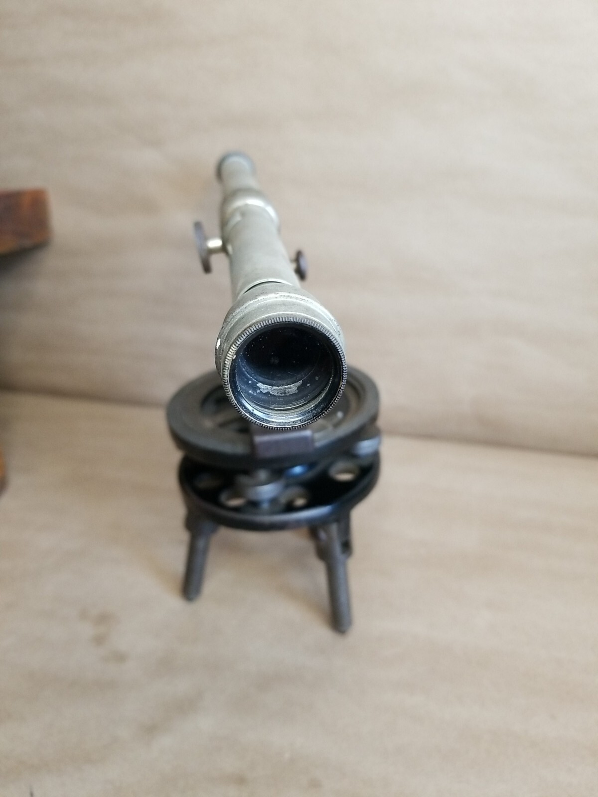 Vtg Starrett Surveyor's Transit Sight Level Scope Tool w/Wood Box Farm ...