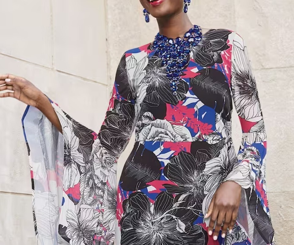 16W PLUS Ashro Blue Spring Summer Wedding Church Shenette High-Low Maxi ...