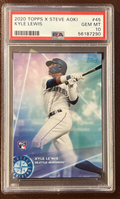 2020 Topps X Steve Aoki Kyle Lewis PSA 10 Gem Mint Rookie RC Card | eBay