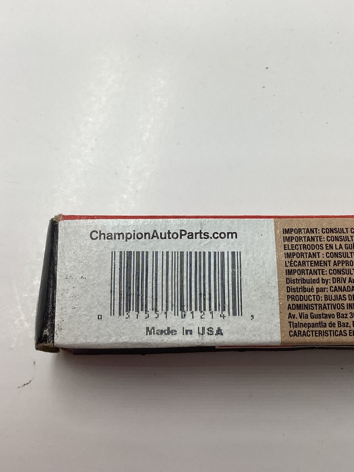 QTY 3 Champion Iridium Spark Plug RER8ZWYCB4, 12V, 12mm Thread Size | eBay