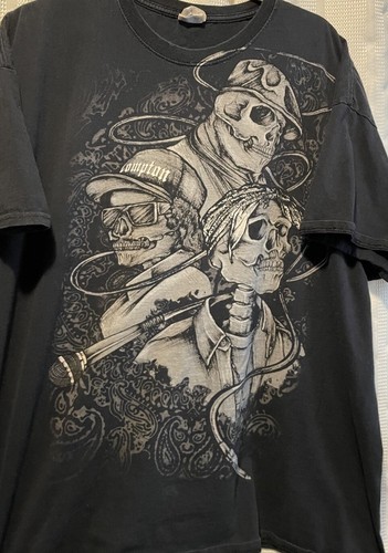 Biggie Tupac And EZ E Skeleton Graphic Short Sleeve Tee Shirt 2XL Black ...