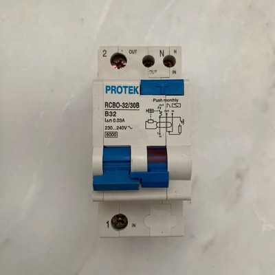 Protek RCBO-32/30B B32 32A Type B 30mA RCD/MCB Combination | eBay UK