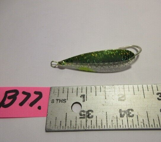 B77) Johnson's Silver Minnow 2 3/4" Metal Spoon Jig Fishing Lure ...