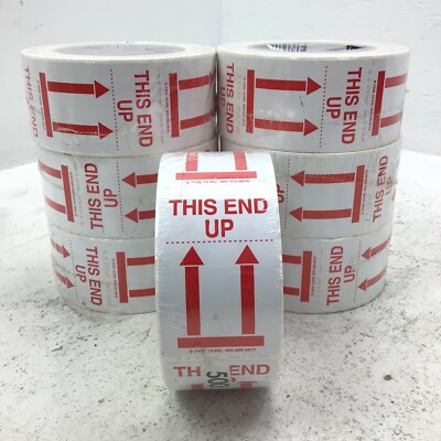 THIS END UP Labels 2" x 4" Roll of 500, Lot of 7 Rolls (3500 Labels) | eBay