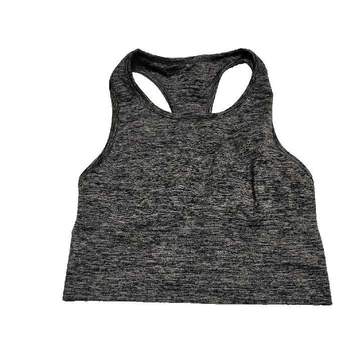 DKNY Women S Athletic Gray Black Vented Knit Racerback Sports Bra ...