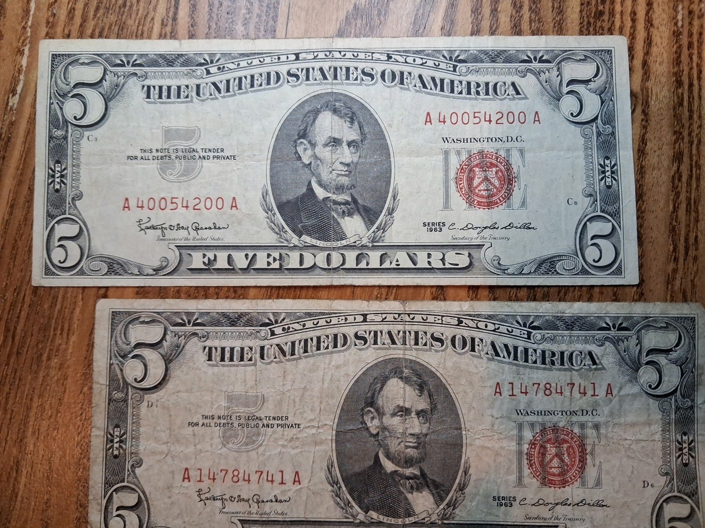 1953 $5 United States Red Seal Note Five Dollar Bill | eBay