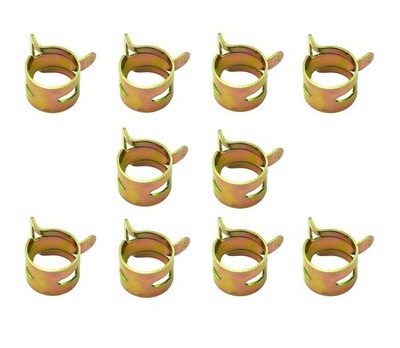 10 Pack Heavy Duty Fuel Line Spring Clips Hose Clamp - 5/16" Inch Line ...