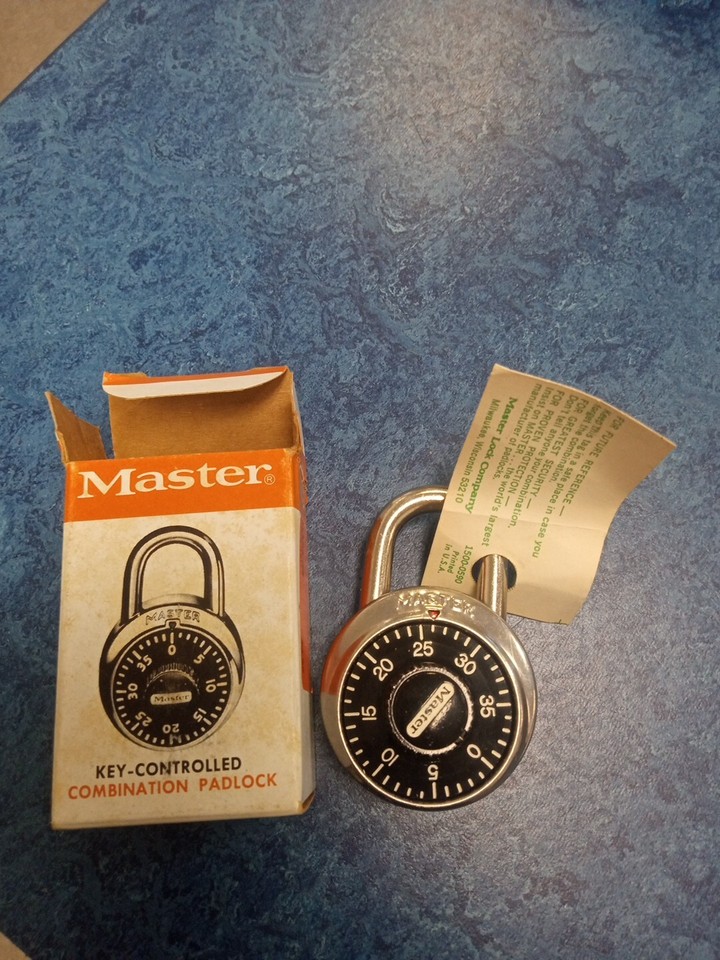Master Lock Standard Dial Combination Padlock 1525 - NOS - KEYS NOT ...