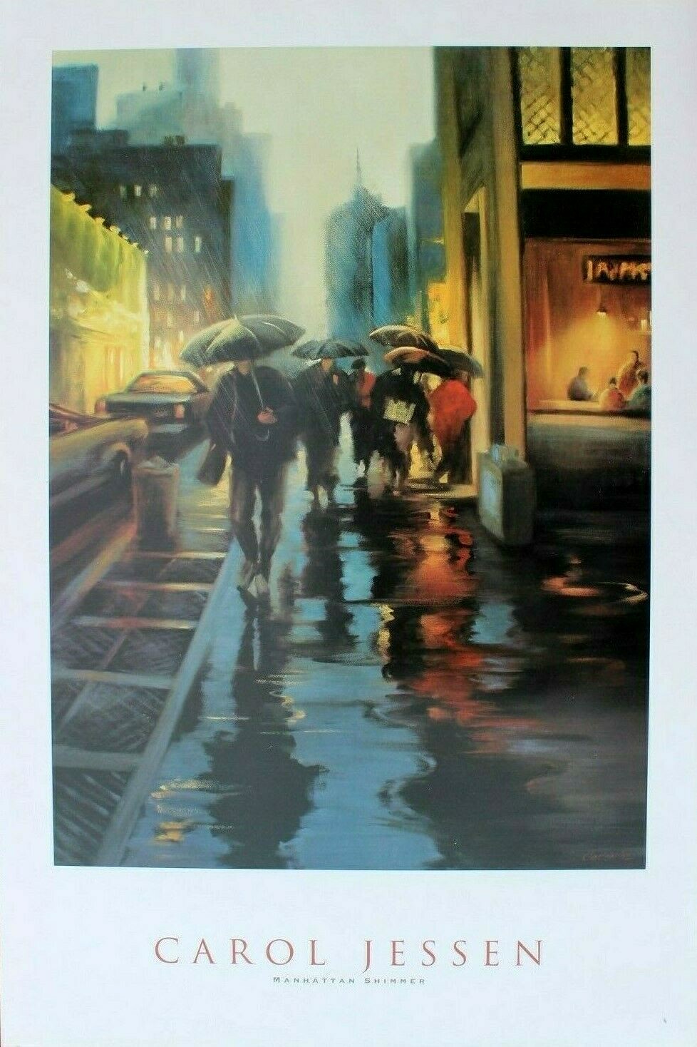 Carol Jessen Lithograph Poster Manhattan Shimmer New York 2002 | eBay