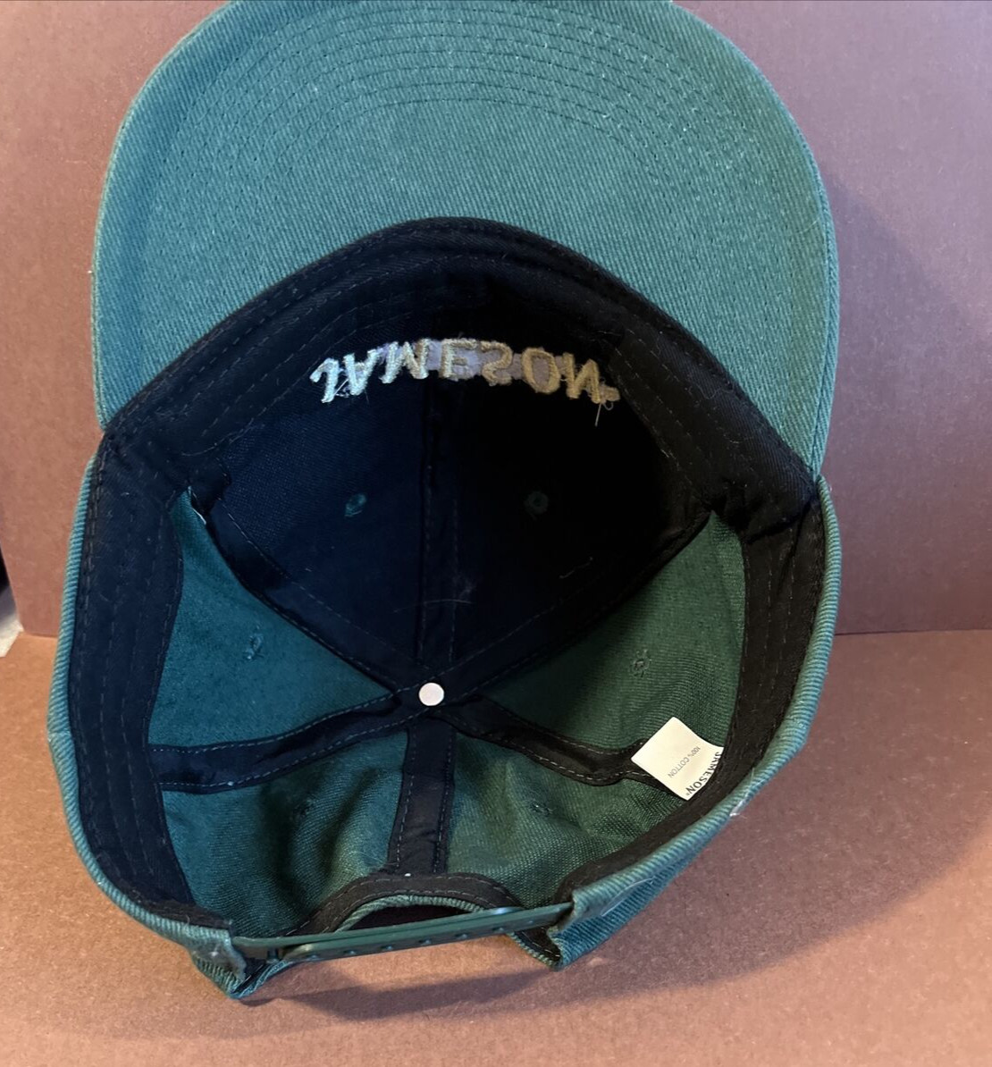 100% Cotton Jameson Forest Green Baseball Hat with Y… - Gem