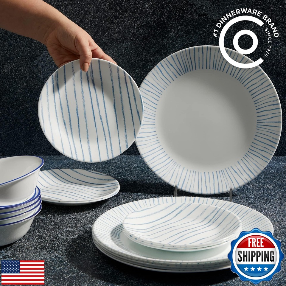 Corelle 18-Piece Dinnerware Set, Service for 6 and Corelle 6-Piece 8.5" Lunch | eBay