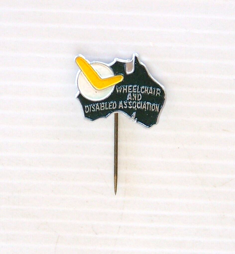 VINTAGE WHEELCHAIR AND DISABLED ASSOCIATION AUSTRALIA LAPEL TIE PIN ...