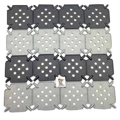 (16) K’NEX Square Panels 2‑1/2" (2.50") – Black & Silver Assortment ...