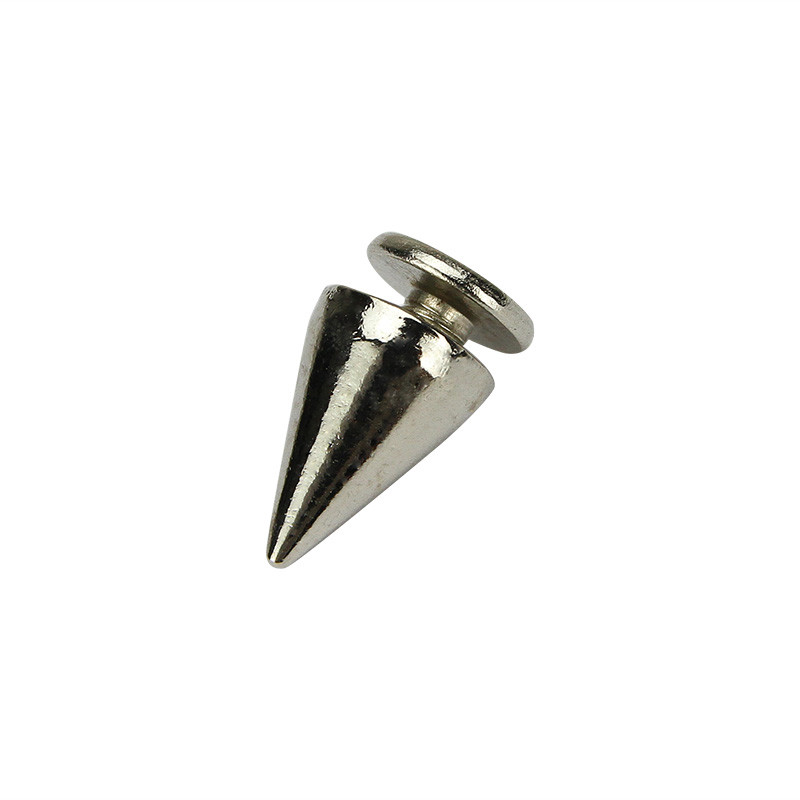 100x 10mm Silver Spots Cone Screw Metal Studs Leathercraft Rivet Bullet ...