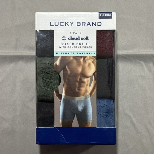 Lucky Brand Men’s Underwear 3 Pk Cloud Soft Boxer Briefs W/ Contour ...
