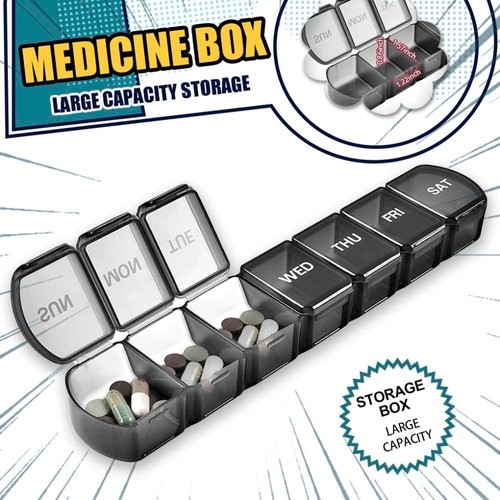 7 Slot 7Day Pill Box Dispenser Medicine Medication Organiser Week Case ...