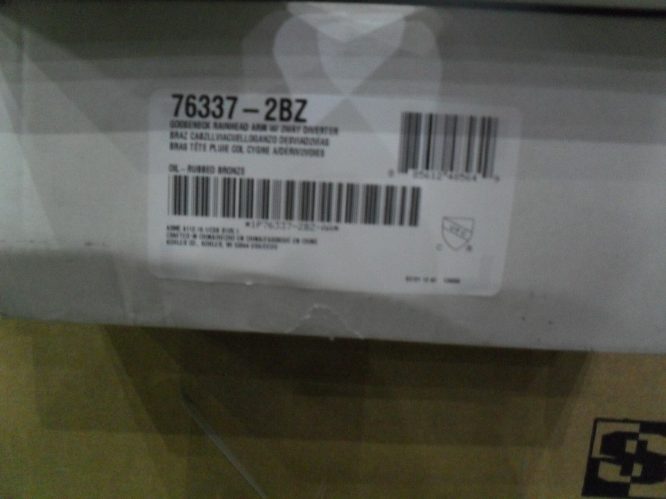 Kohler K-76337-2BZ Gooseneck Rain head shower arm w/ 2 way Oil Rubbed Bronze | eBay