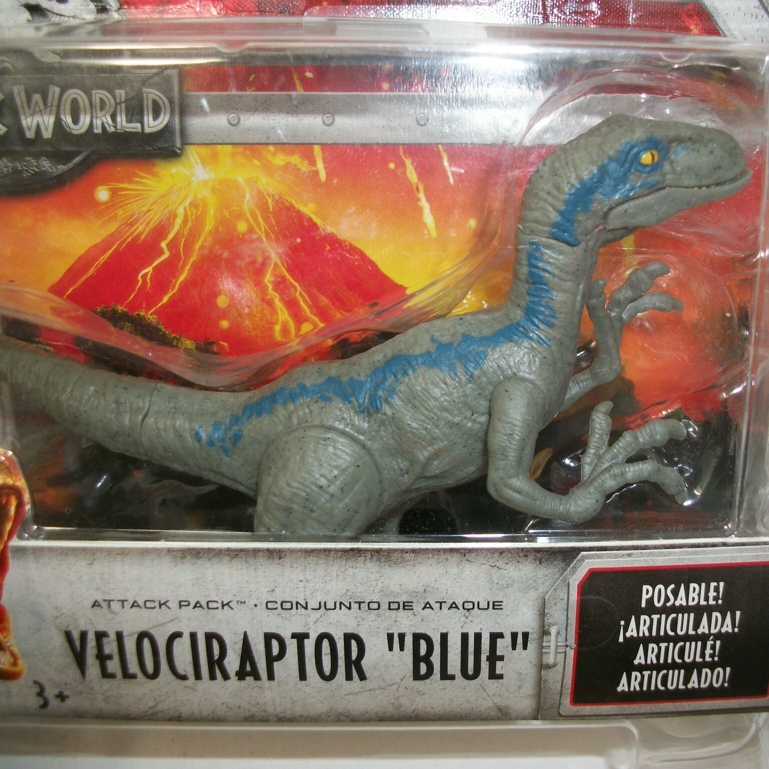 Jurassic World Fallen Kingdom Attack Pack Velociraptor Blue Action ...