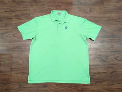 Peter Millar Summer Comfort Lime Green Polo Shirt Size XXL 2XL Bull ...