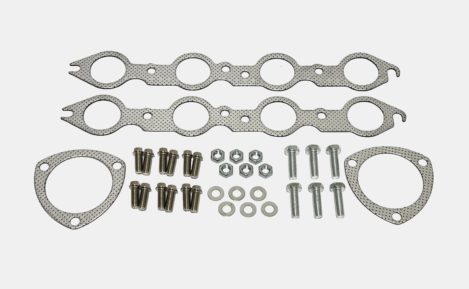 LS Block Chevy Manifold Header Gaskets + Bolts Set For Street Rod LS1 ...