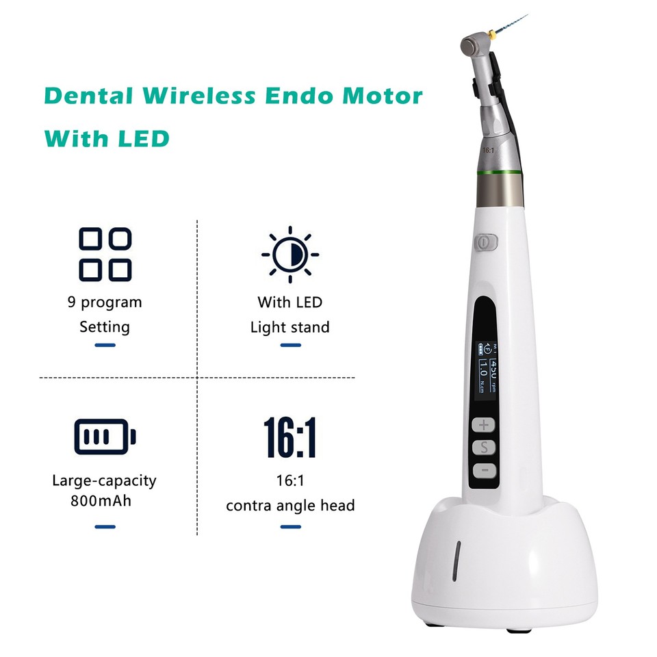 Woodpecker Styl Dental Wireless LED Endo Motor 16:1 Eodo Apex Locator ...