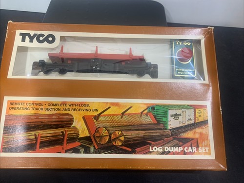 HO Scale Remote Control Log Dump Car Set T-926 W/Logs Operating Tyco ...